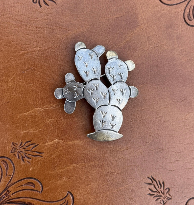 Signed Cactus Brooch – Baruch Hills
